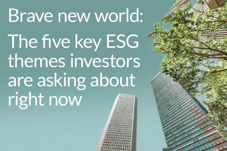 The five key ESG themes investors are asking about now - Edison Group
