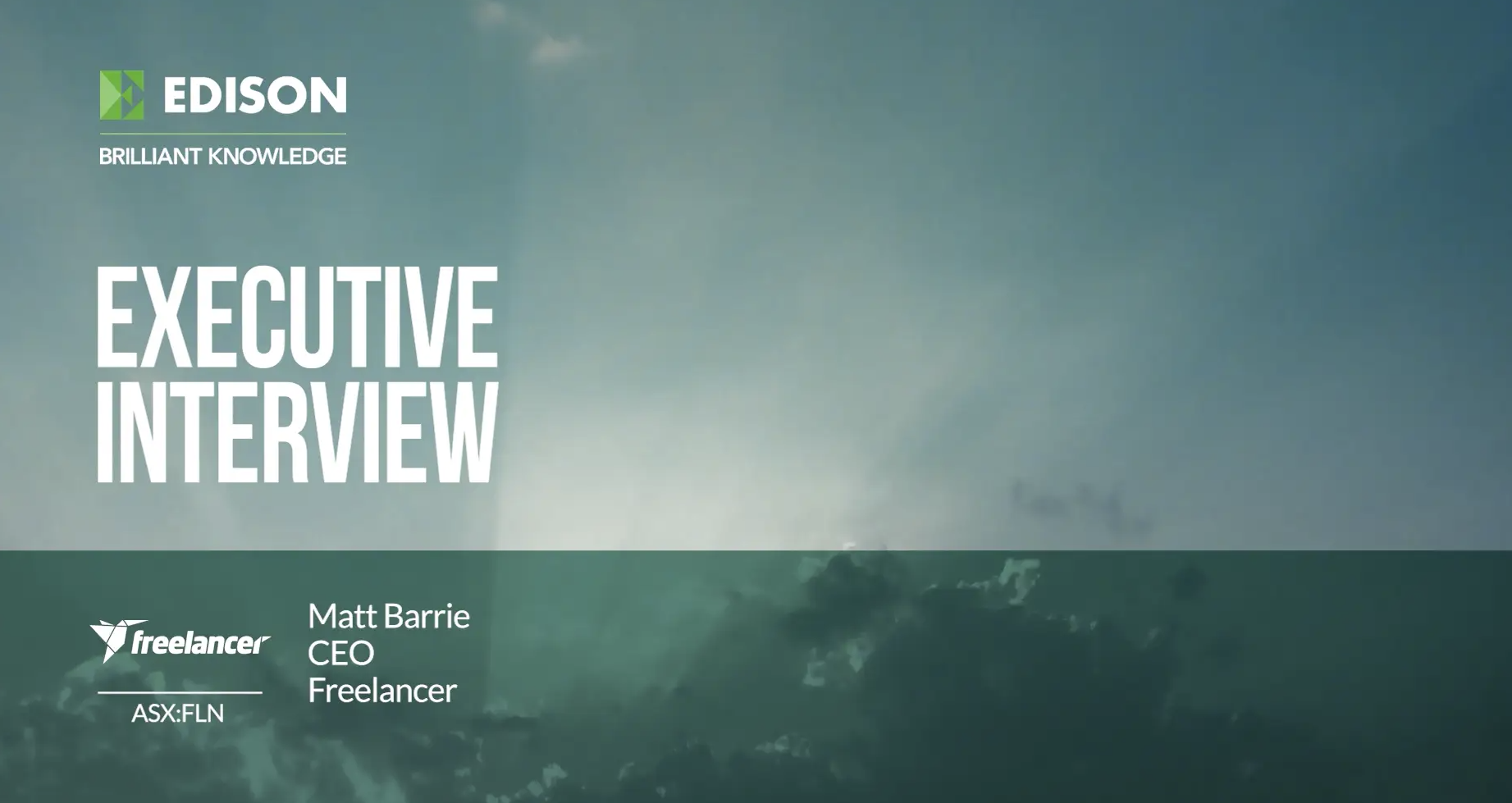 Freelancer – executive interview - Edison Group