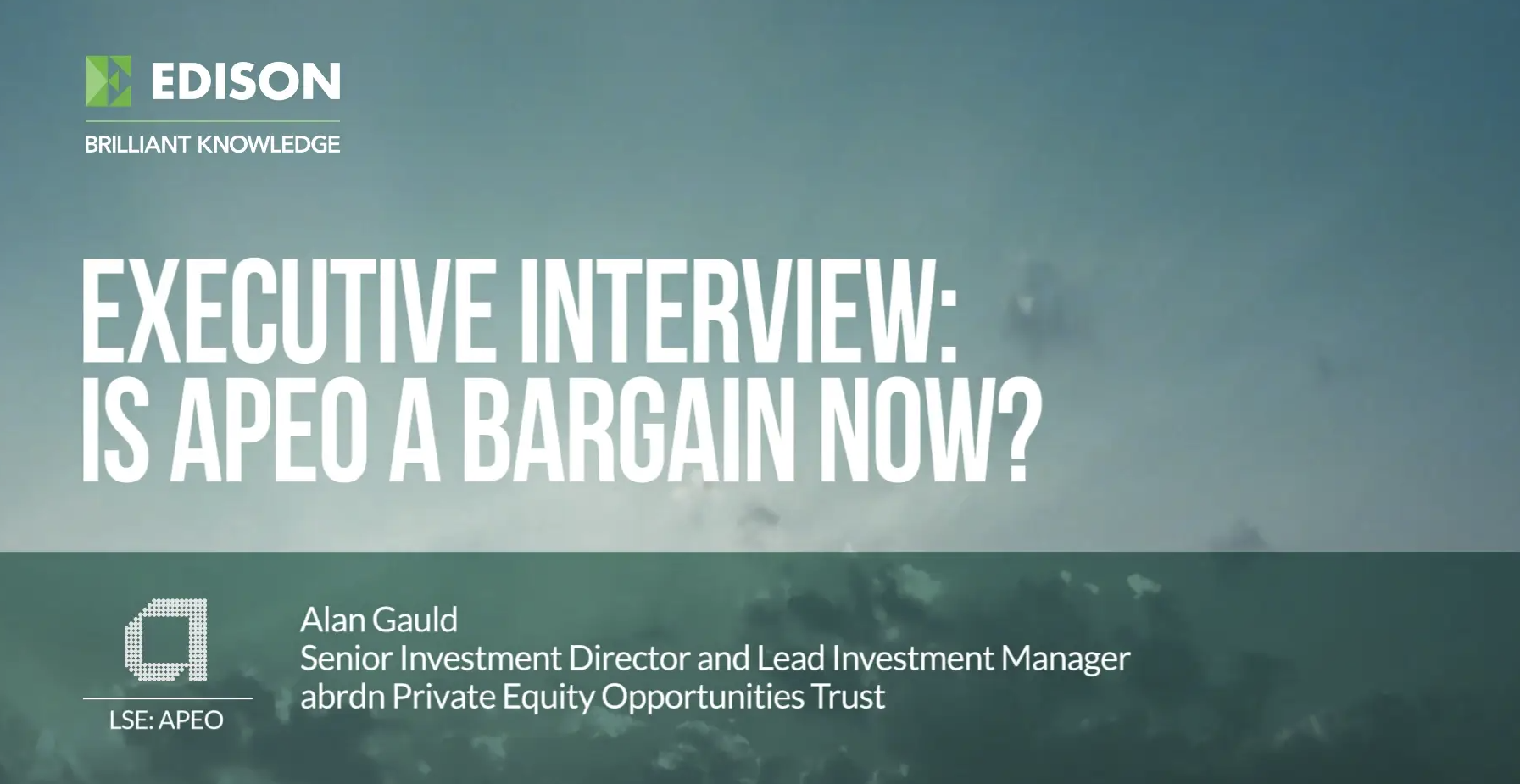 Executive interview: Is APEO a bargain now? - Edison Group