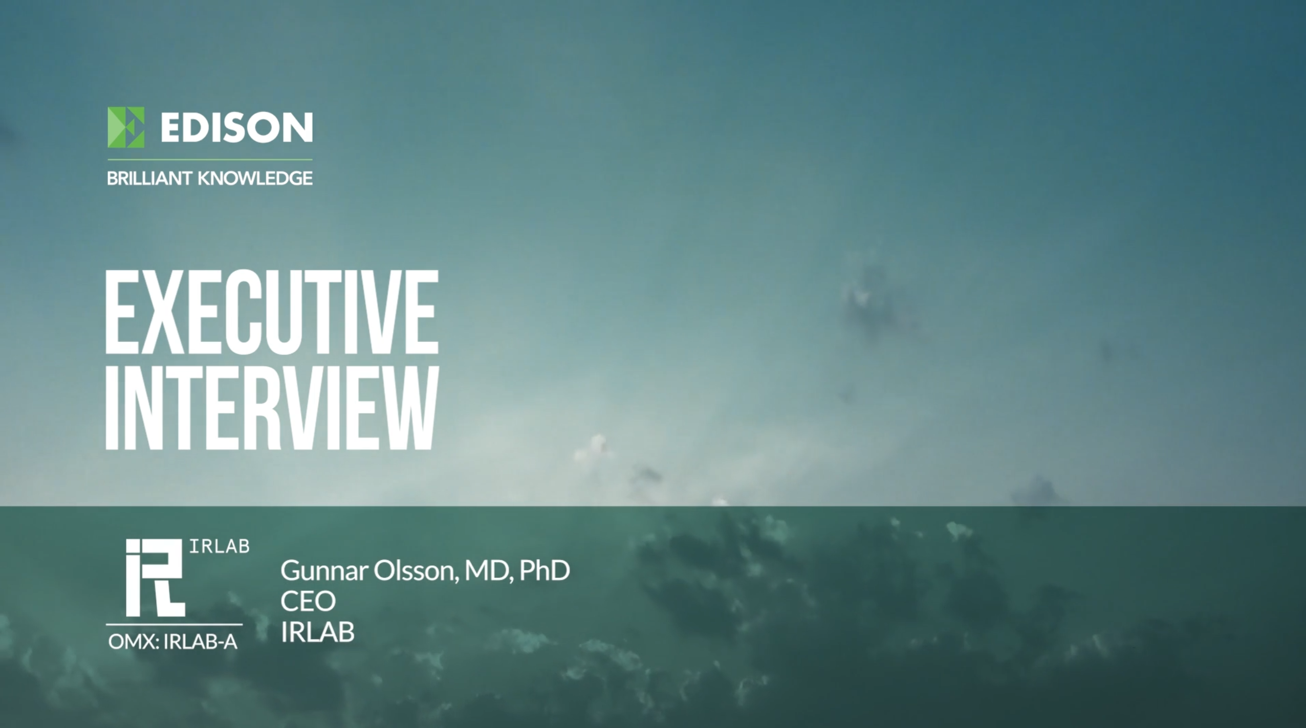 IRLAB Therapeutics – executive interview - Edison Group