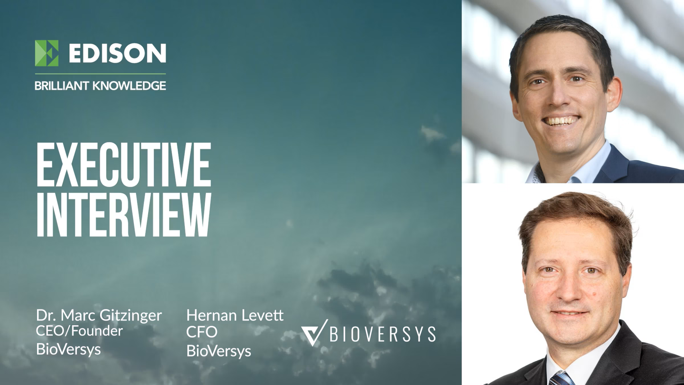 BioVersys – executive interview - Edison Group